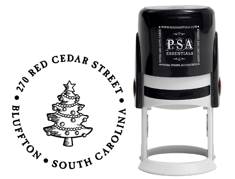 PSA Essentials - Custom Address Stamper (Christmas Tree - Holiday ...