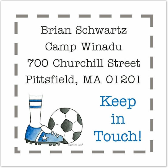 A Sugar Cookie Item - Contact Cards (Soccer Cleat Blue): More Than Paper