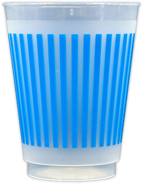 Stripes (Blue) Reusable and Shatterproof Cups: More Than Paper