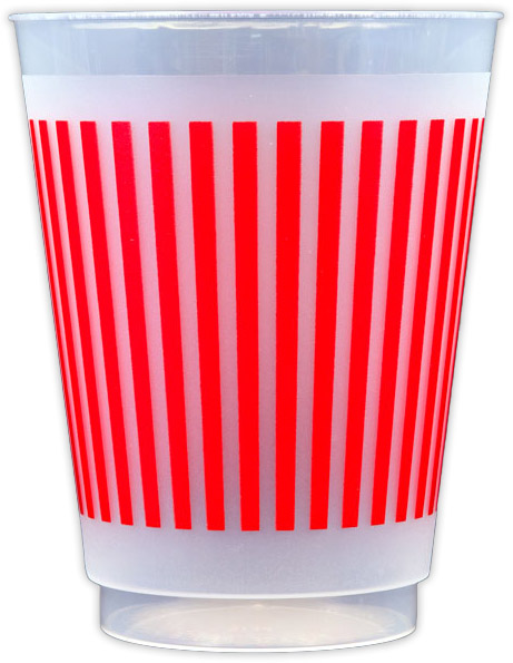 Stripes (Red) Reusable and Shatterproof Cups: More Than Paper