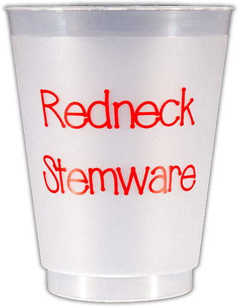 Redneck Stemware (Red) Reusable and Shatterproof Cups: More Than Paper