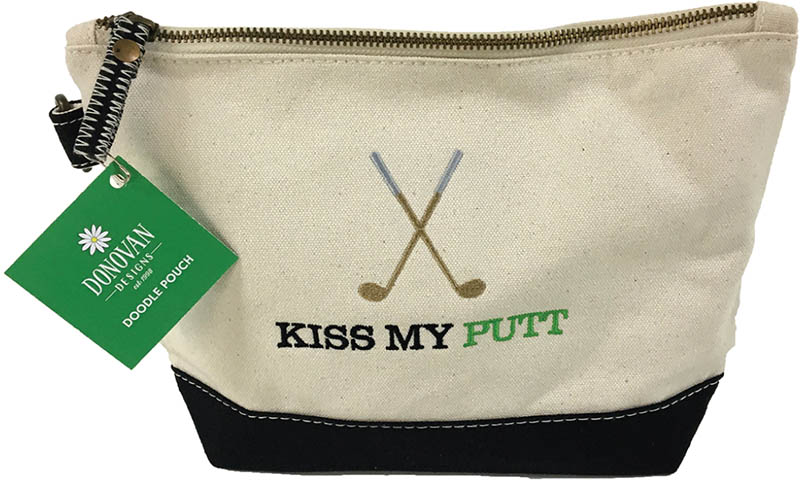 Embroidered Cosmetic Bags - Kiss My Putt Doodle Pouches: More Than Paper