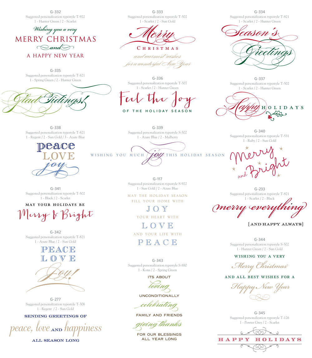 William Arthur Holiday Sentiments for Digital Cards from More Than Paper...