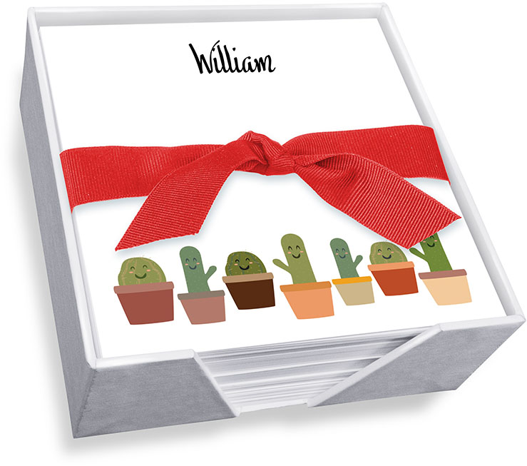 Cactus Family Memo Square by Embossed Graphics: More Than Paper