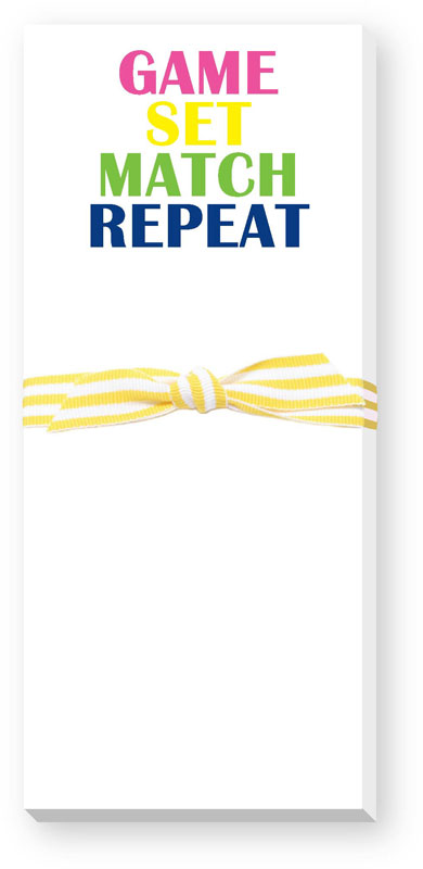 Skinnie Notepads by Donovan Designs (Game, Set, Match, Repeat): More ...