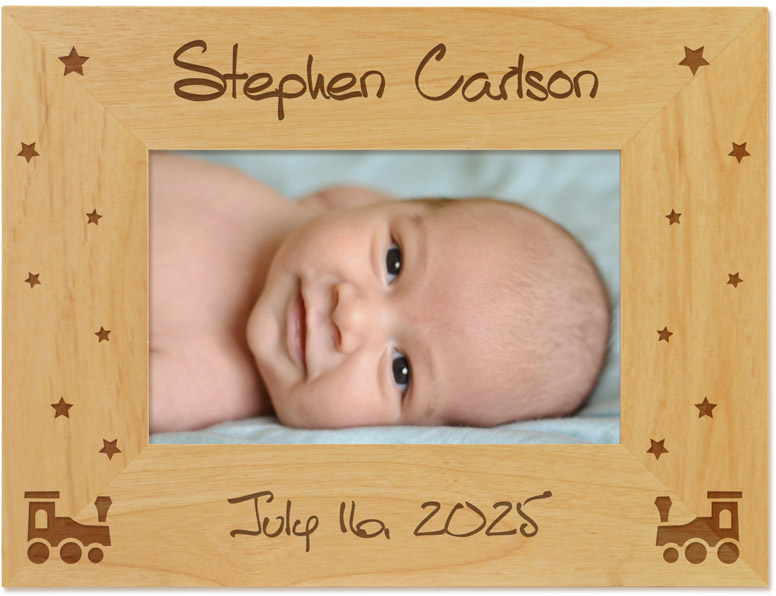 Choo-Choo Engraved Picture Frames by Embossed Graphics | More Than Paper