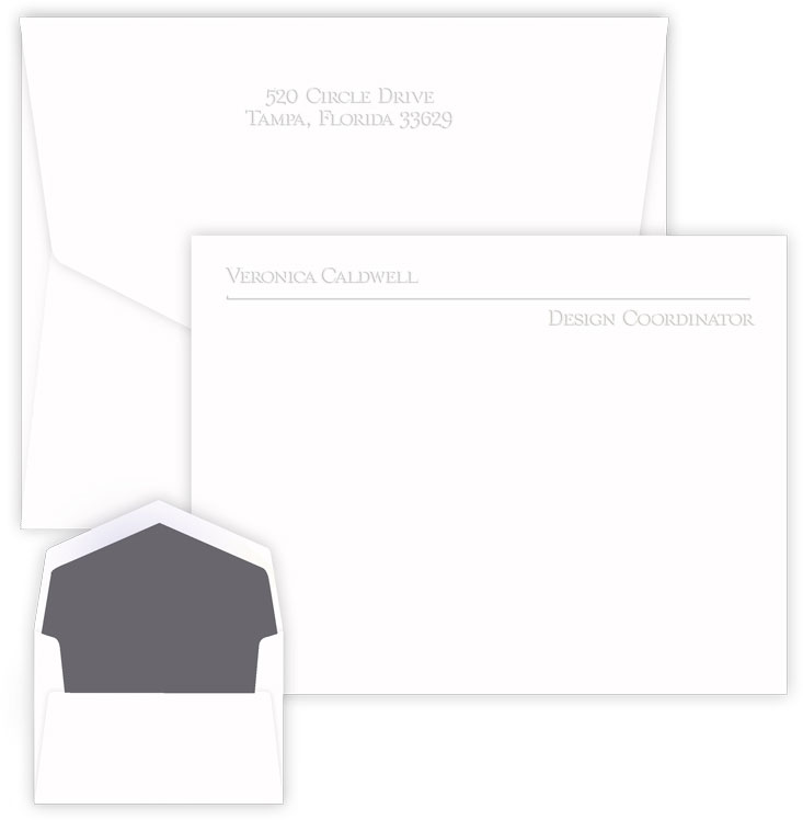 Avenue Blind Embossed Correspondence Cards by Embossed Graphics: More ...