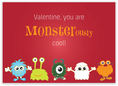 Valentine's Day Exchange Cards by Little Lamb Designs (Cute Monsters ...