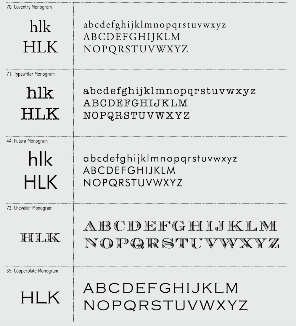 Whitney English Typestyles