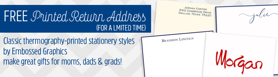 Embossed Graphics - Thermography (Raised Ink) Stationery: More Than Paper